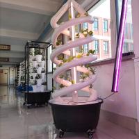 China Family Vertical Spiral Plant Grow Hydroponic Tower Indoor Vegetable Aerosol Cultivation for sale