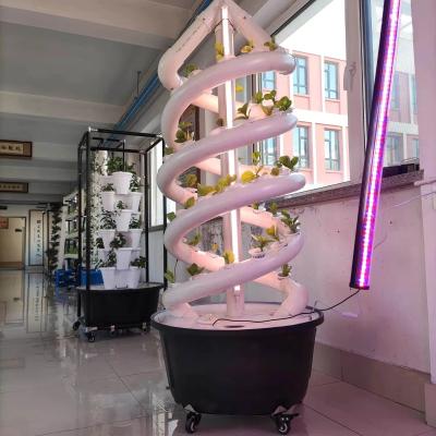 China Family Vertical Spiral Plant Grow Hydroponic Tower Indoor Vegetable Aerosol Cultivation for sale
