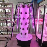 China Hydroponic System Aeroponic Tower For Strawberry And Leaf Vegetables Rotating Farming for sale