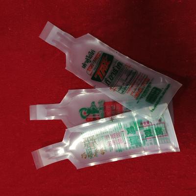 China Large Capacity Double Heat Seal Transparent PE Eqg Tofu Tube 370g 400g Retort Grade for sale