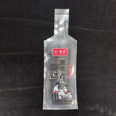 China Hot Pot Cooking Soft Tofu Tube 140g-220g Transparent Food Grade PE Custom Printed Bag for sale