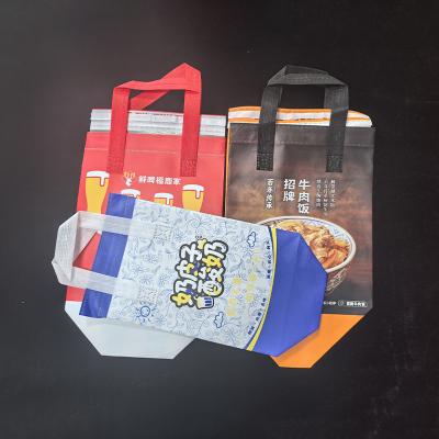 China Glossy Non Woven Laminated Bags 90gsm Wipe Clean Reusable PP Spunbond Silk Screen for sale
