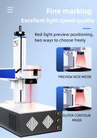 China Lightweight 20w 30w 50w Steel Metal Plastic Laser Marking Machine with Max Raycus Fiber for sale