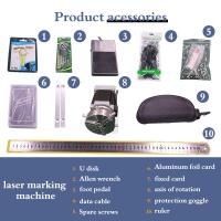 China Metal Materials Small Rotary Laser Marking Machine for Fiber Steel Raycus 20w 30w 50w for sale
