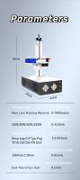 China Mini Portable 20w 30w 50w Steel Metal Plastic Raycus Fiber Laser Marking Machine with Rotary for sale