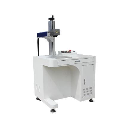 China Steel Metal Plastic Raycus Fiber Laser Marking Machine Mini Portable 20w 30w 50w Rotary for sale