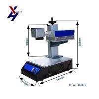 China 20w 30w 50w Steel Metal Plastic Raycus Fiber Laser Marking Machine High Productivity for sale