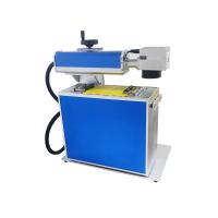 China 20w 30w 50w Steel Metal Plastic Raycus Fiber Laser Marking Machine High Productivity for sale