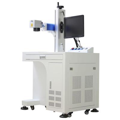 China 20w 30w 50w Steel Metal Plastic Raycus Fiber Laser Marking Machine With Rotary Pulsed Mode for sale