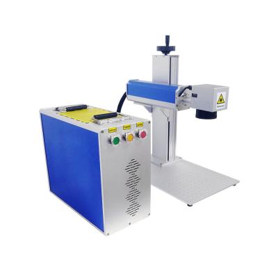 China Mini Portable Fiber Laser Marking Machine 20w 30w 50w Fiber Machine for Food Beverage for sale
