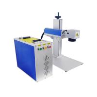 China 20w 30w 50w Fiber Machine Mini Portable Fiber Laser Marking Machine with Color Marking for sale