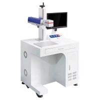 China 150 KG Weight 20w 30w 50w Desktop Fiber Laser Marking Machine For Metal Programmable for sale
