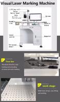 China Metal Plastic Jewelry Cutting Engraving Fiber Laser Marking Machine with Visual Focus for sale