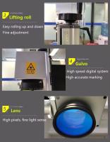 China Metal Plastic Jewelry Cutting Engraving Fiber Laser Marking Machine with Visual Focus for sale