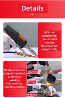 China Fiber Laser Welding Head 3 In 1 ABS Shell Handheld Welding Gun With Feeder Machine 0.85 KG for sale