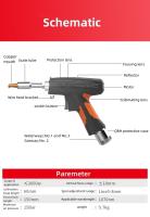 China Fiber Laser Welding Head 3 In 1 ABS Shell Handheld Welding Gun With Feeder Machine 0.85 KG for sale