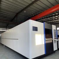China Stainless Steel and Carbon Steel Cutting 3015 Fiber Laser Cutter 3000*1500mm Full Cover for sale