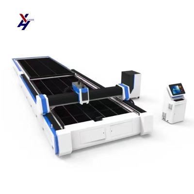 China Thick Sheet Metal Steel Laser Cutter with Exchange Table and Wavelength Fiber Laser for sale