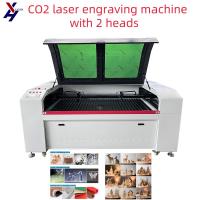 China High Precision 2 Heads CO2 CNC Acrylic PVC Laser Cutting Engraving Engraver Machine for sale