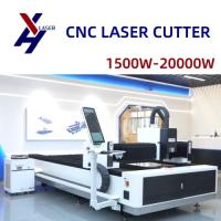 China Stainless Steel Carbon Steel Aluminum Copper / Brass CNC Metal Sheet Fiber Laser Cutting Machine for sale