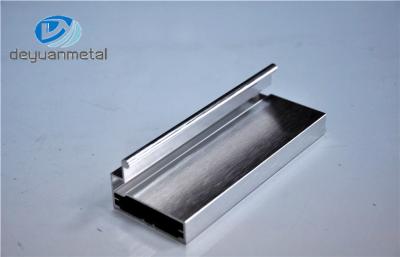 China 6463 Silver Brushing Aluminium Extruded Profiles For Windows And Doors for sale