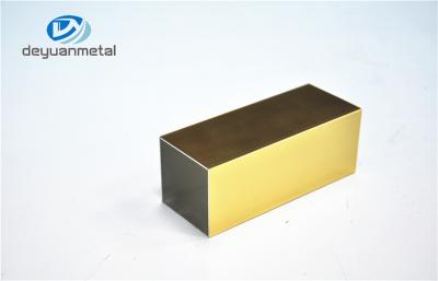 China Polishing Golden Aluminium Extrusion Profile For Decoration With Alloy 6063 for sale