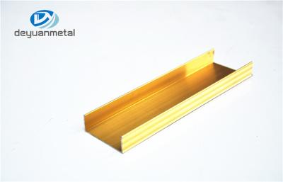 China Golden Polishing Standard Aluminium Extrusion Profile For Official Decoration for sale
