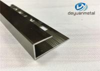 China Polishing Champagne Aluminium Edge Trim Profiles With Logo Punched SGS for sale