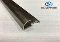 China Round Aluminium Corner Trim Profiles With Polishing Champagne 6063 T5 for sale