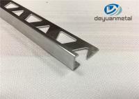 China Bright Silver Aluminium Trim Profiles With Triangle Punched for sale