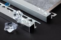 China OEM 6063 Aluminium Tile Trim Chrome Square Edge 8mm 2.5m Length for sale