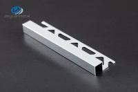 China OEM 6063 Aluminium Tile Trim Chrome Square Edge 8mm 2.5m Length for sale