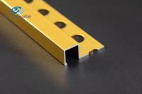 China 6063 Aluminium Square Edge Tile Trim 8HW Hardness Multifeatured Transition Trim for sale