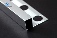 China 6063 Aluminium Square Edge Tile Trim 8HW Hardness Multifeatured Transition Trim for sale