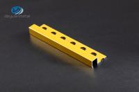 China 6063 Aluminium Square Edge Tile Trim 8HW Hardness Multifeatured Transition Trim for sale