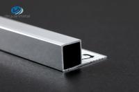 China Antierosion Chrome Square Edge Tile Trim 10mm Tempered T6 Alu6063 Material for sale