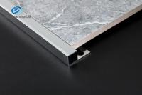 China Antierosion Chrome Square Edge Tile Trim 10mm Tempered T6 Alu6063 Material for sale