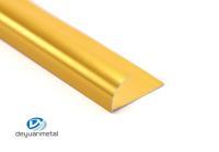 China T6 Aluminium Corner Profile 12mm Electrophoresis Treatment Golden for sale
