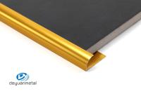 China T6 Aluminium Corner Profile 12mm Electrophoresis Treatment Golden for sale