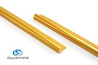 China T6 Aluminium Corner Profile 12mm Electrophoresis Treatment Golden for sale