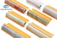 China Round Aluminium Corner Profiles Anodized Surface with PVC marbling for sale