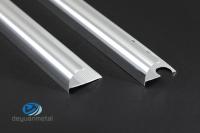 China IQNET Aluminum Edge Tile Trim Decorative Quarter Round Wall Corners Shape Bright Silver Color for sale