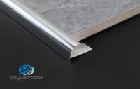 China IQNET Aluminum Edge Tile Trim Decorative Quarter Round Wall Corners Shape Bright Silver Color for sale