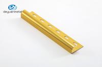 China 6063 Aluminum Corner Profiles Round Shape Gold Color For Wall Trimming for sale