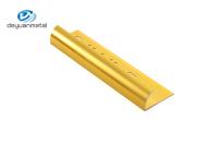 China 6063 Aluminium Edge Trim Profiles Round Shape Gold Color For Wall Trimming for sale