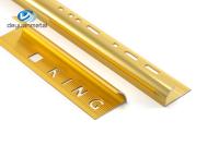 China 6063 Aluminium Edge Trim Profiles Round Shape Gold Color For Wall Trimming for sale