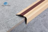 China Non Slip Aluminium Stair Nosing Edge Trim CQM Approved 3.0m Length for sale