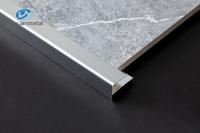 China 6463 Aluminum Stair Nosing Edge Trim F Shaped Mill Finished Anodized for sale