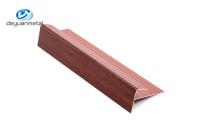 China F Shaped T6 Aluminum Stair Nosing Edge Trim Wood Grain Surface Treatment Powder Coating for sale