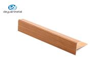 China F Shaped T6 Aluminum Stair Nosing Edge Trim Wood Grain Surface Treatment Powder Coating for sale